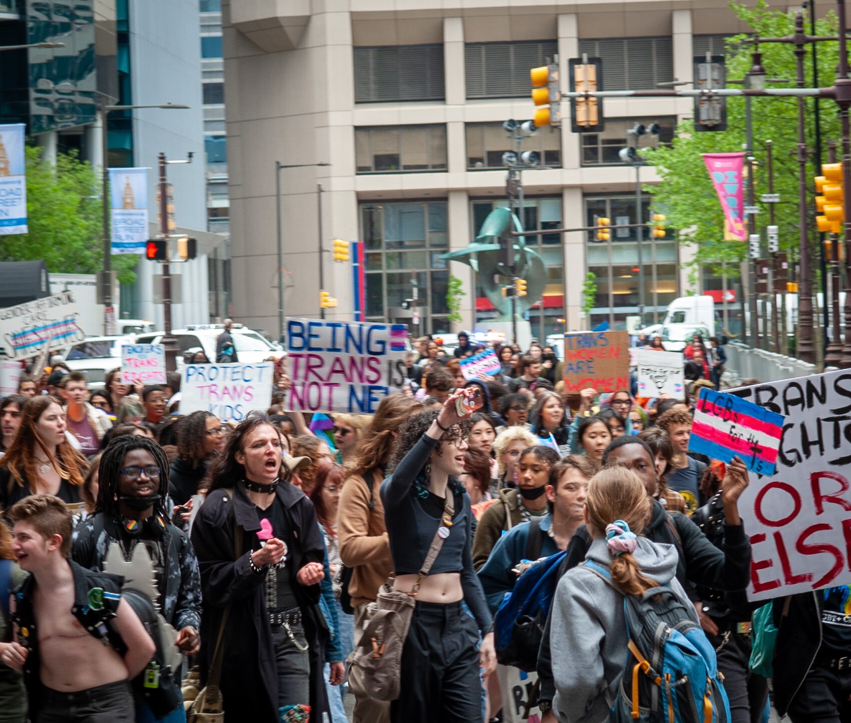 Philly Highschool students walkout for Trans Rights – Analog Punk